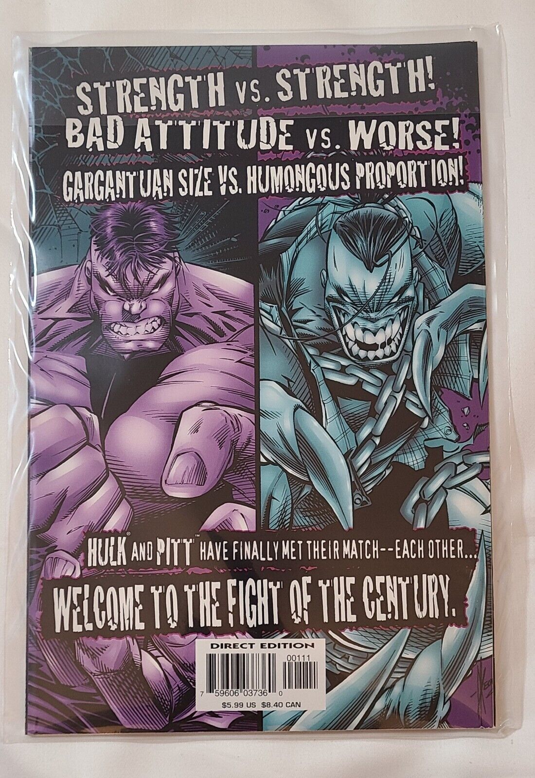 Hulk/Pitt #1, One-Shot (Marvel & Image Comics 1996) Crossover Battle ...