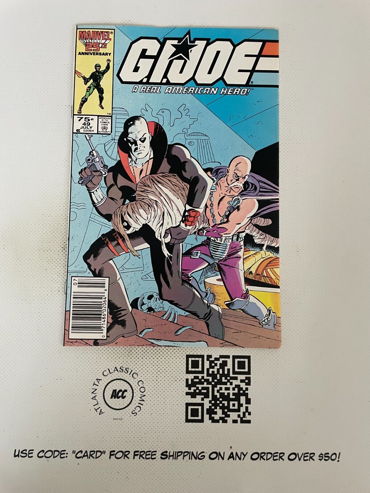 G.I. Joe # 49 NM Marvel Comic Book Duke Snake Eyes Cobra Duke Shadow 15 ...