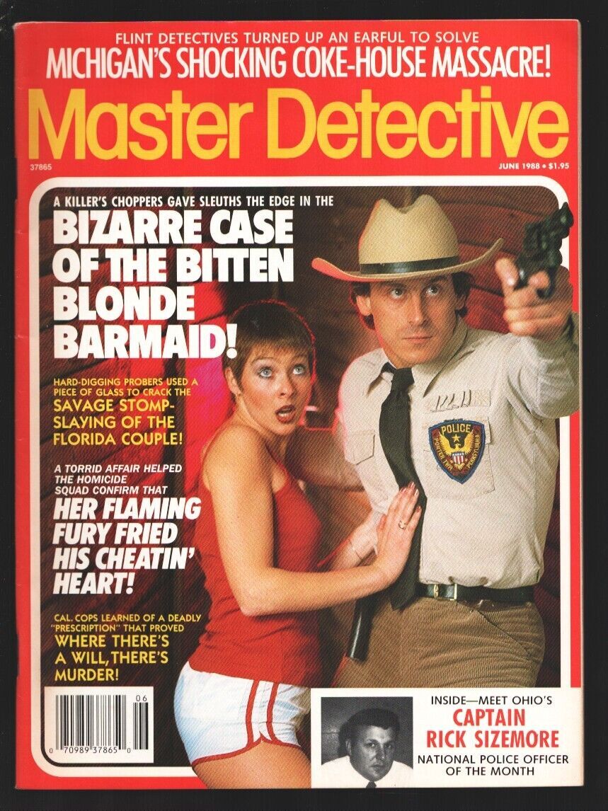 Master Detective 6/1988-Spicy babe & cop cover-Coke-House Massacre the ...