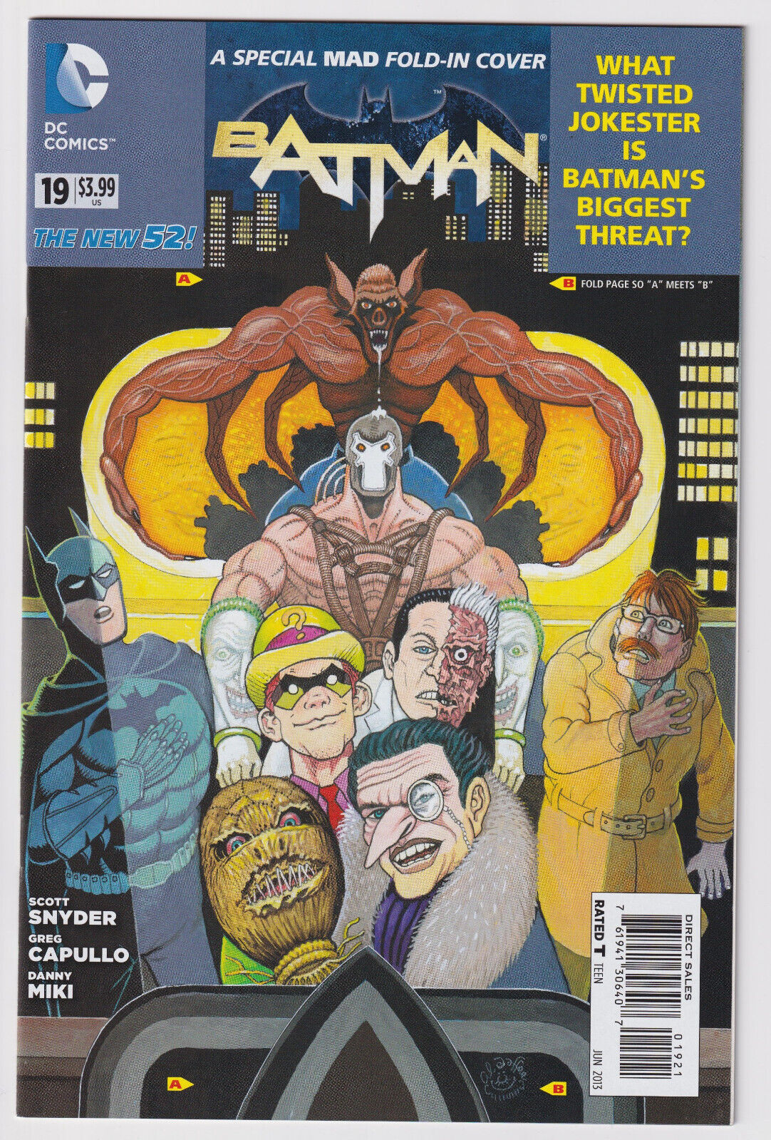 DC Comics! Batman #19! The New 52! Special Mad Magazine Fold-in cover ...