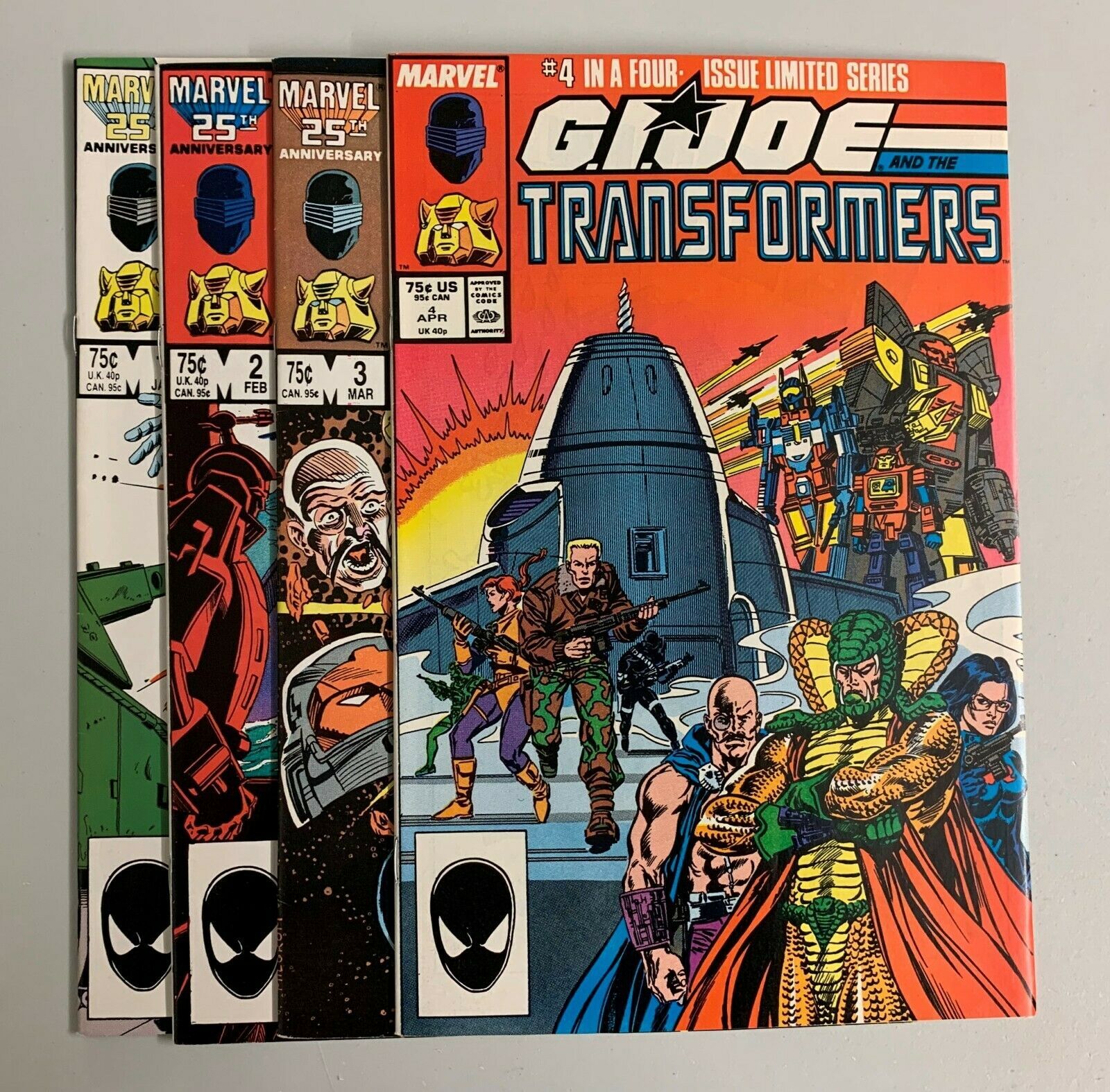 G.I. Joe And The Transformers #1-4 Set (Marvel 1987) Michael Higgins (8 ...