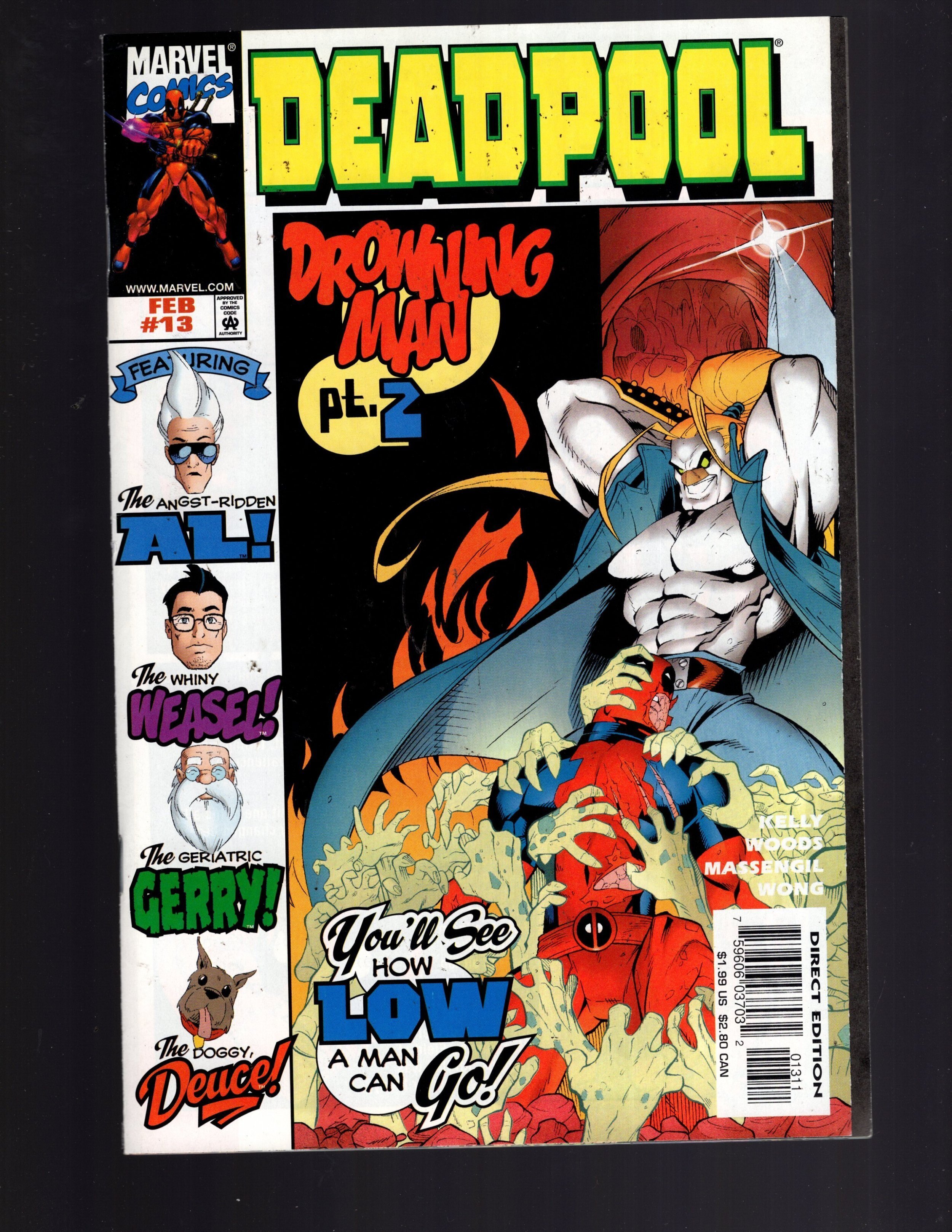 Deadpool #13 Newsstand Edition (1998) Hi-Grade MARVEL !!! / MB#12 ...