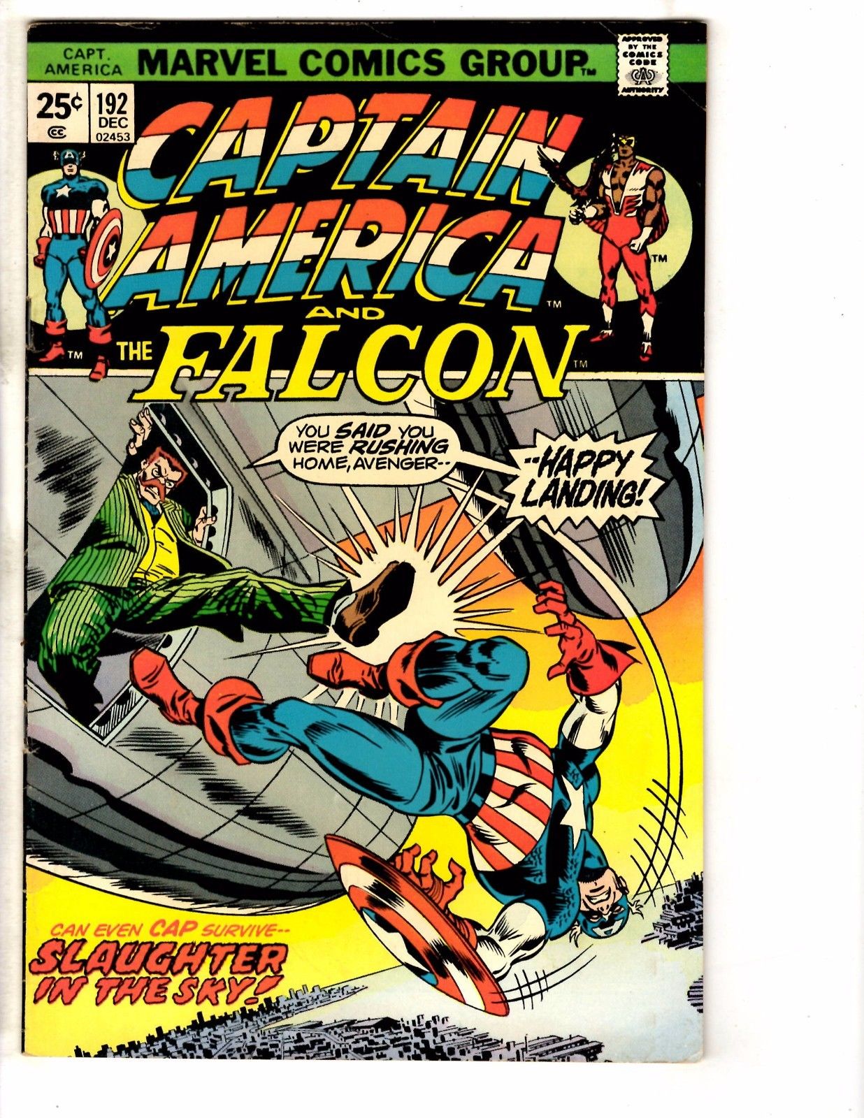 Captain America # 192 FN Marvel Comic Book Nomad Avengers Falcon Iron ...