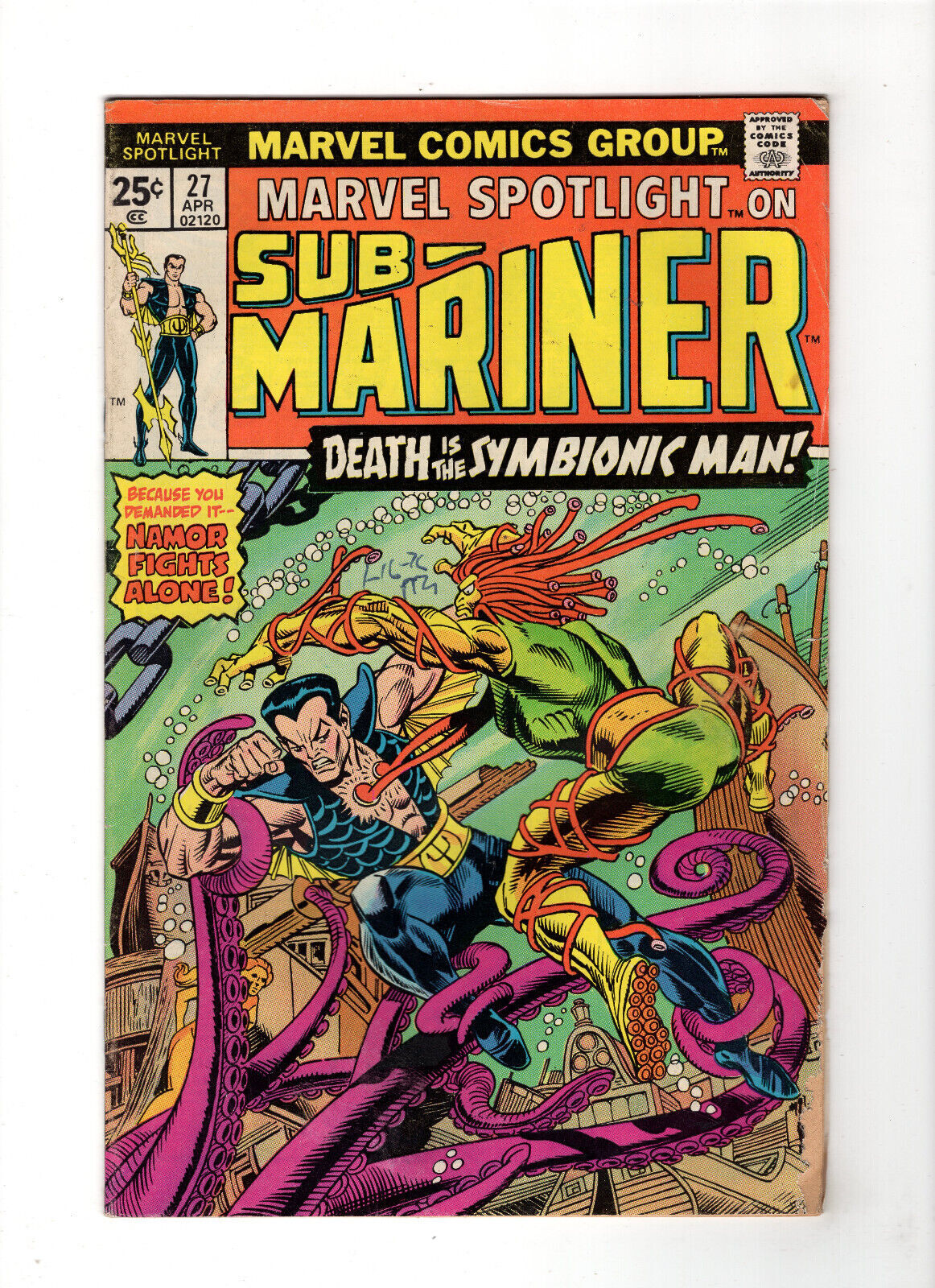 Marvel Spotlight: Sub-Mariner #27 (1976, Marvel Comics) | Comic Books - Bronze Age, Marvel, Sub ...
