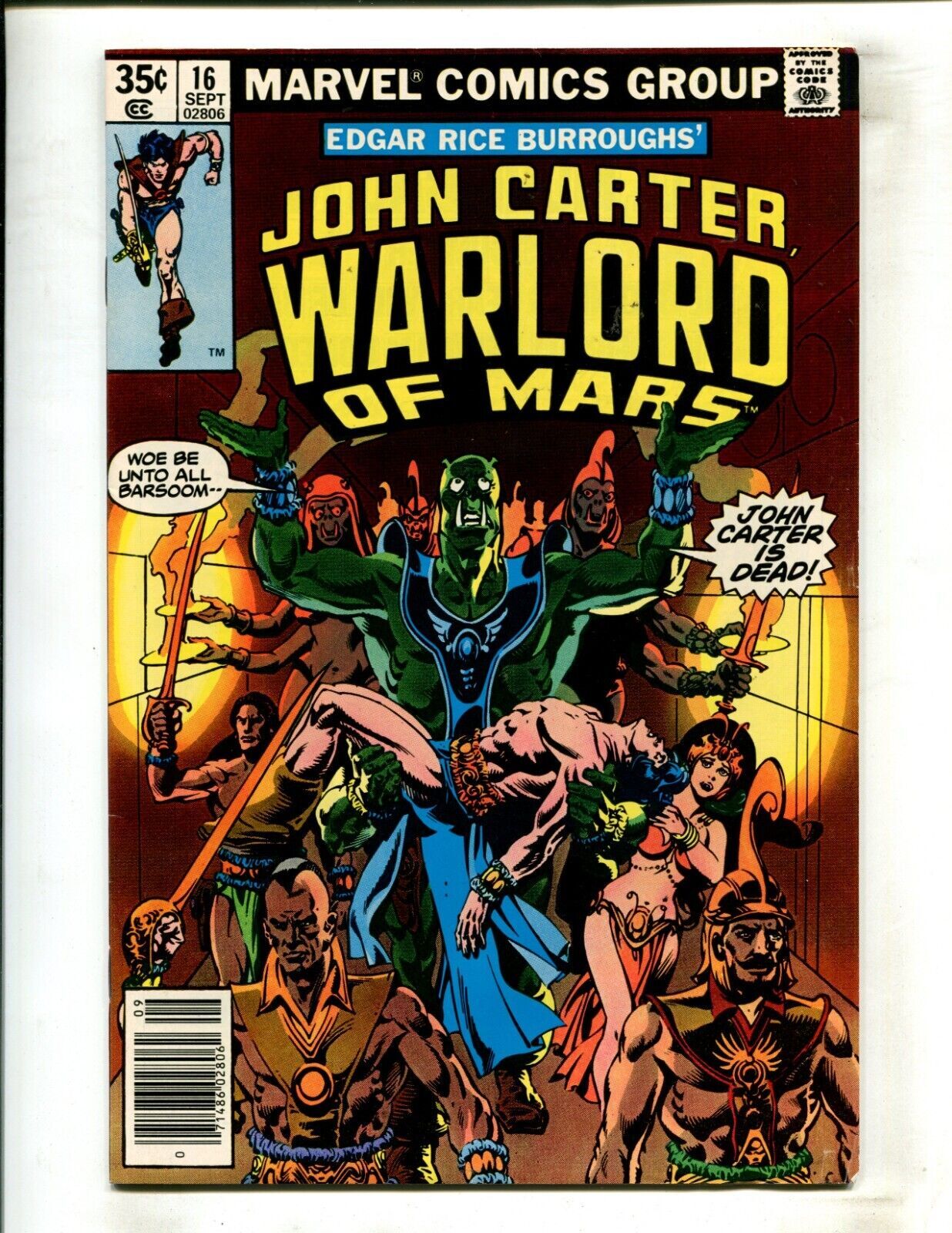 John Carter Warlord of Mars #16 (8.0) 1978 | Comic Books - Bronze Age ...