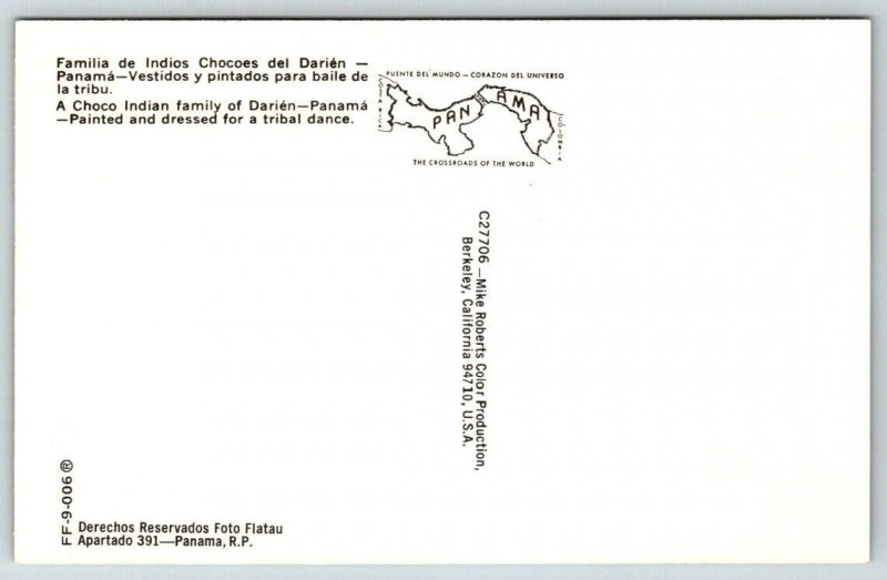 Choco Indian Family Darien Panama Postcard | Asia & Middle East - India ...