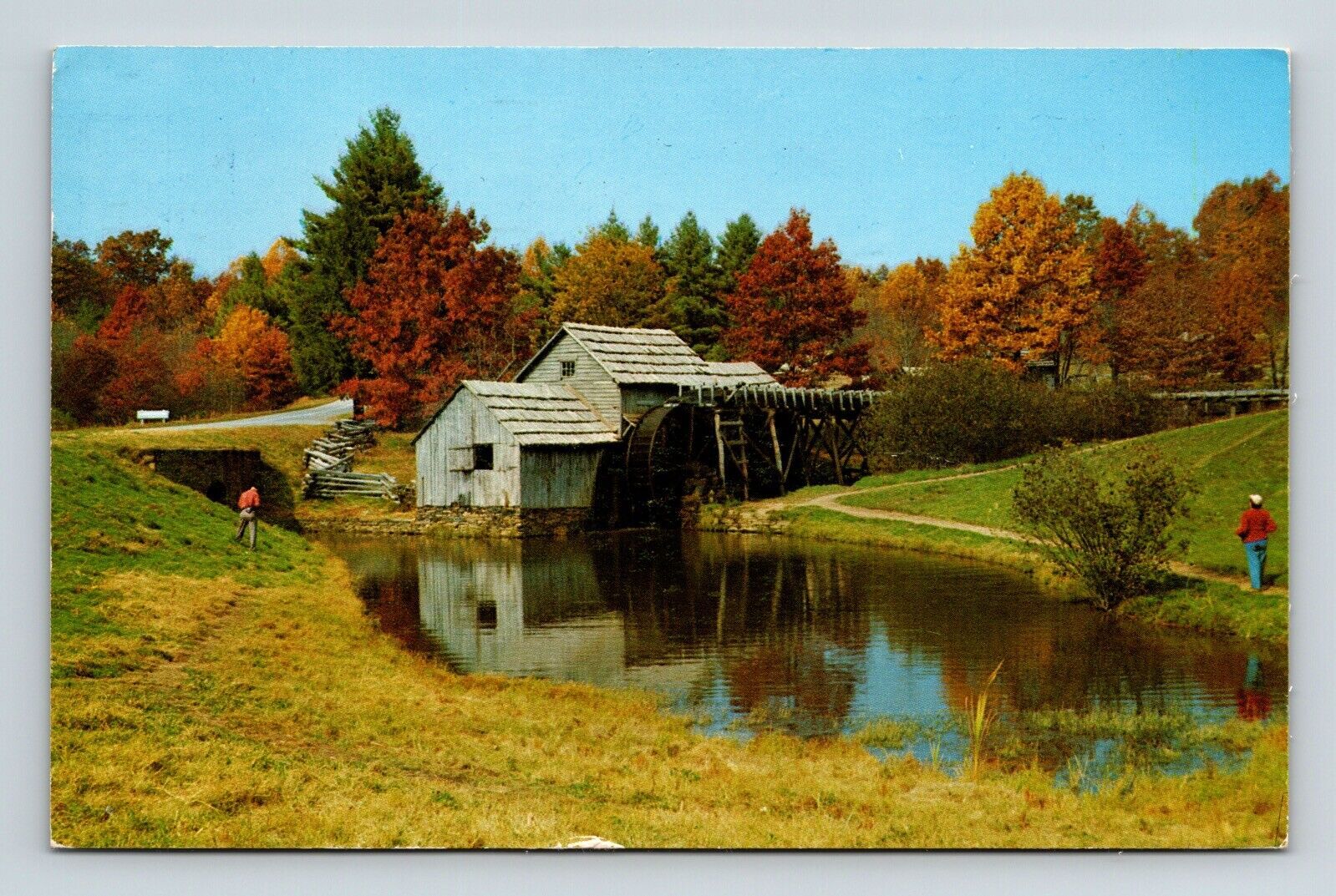 Greetings Hamilton New York Pond Fall Autumn Watermill Reflections Log ...