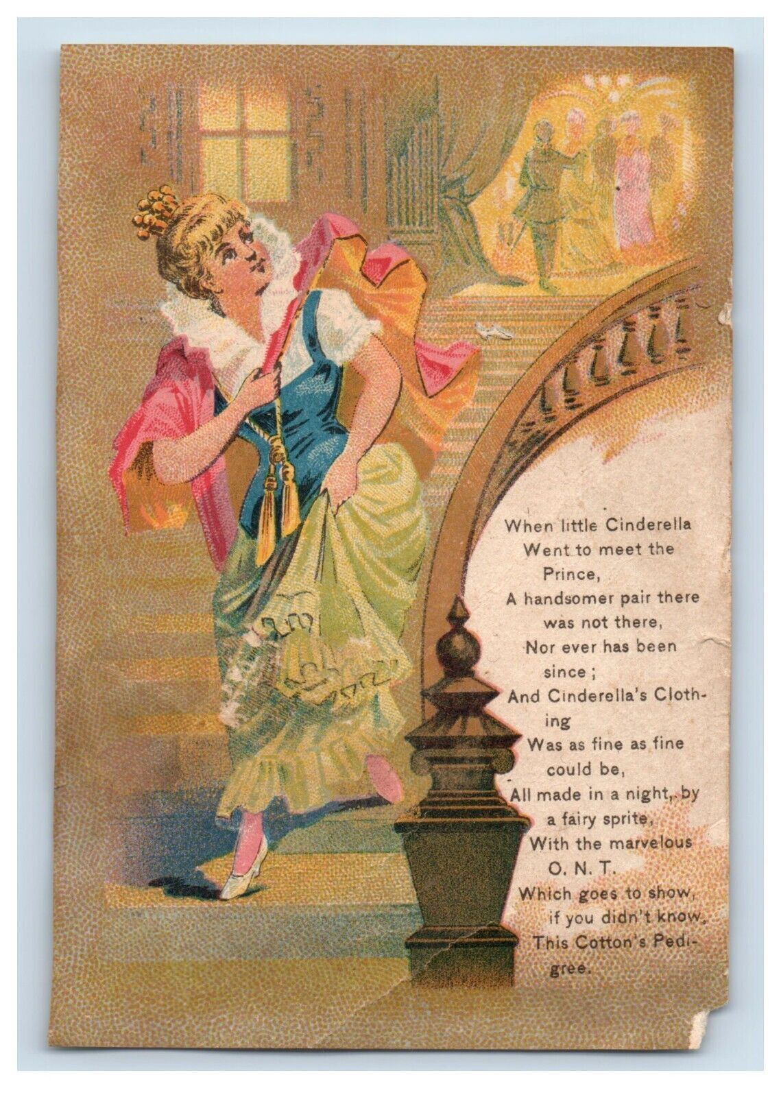 1870s-80s ONT Spool Thread Fairytale Cinderella & Little Bo-Peep F164 ...