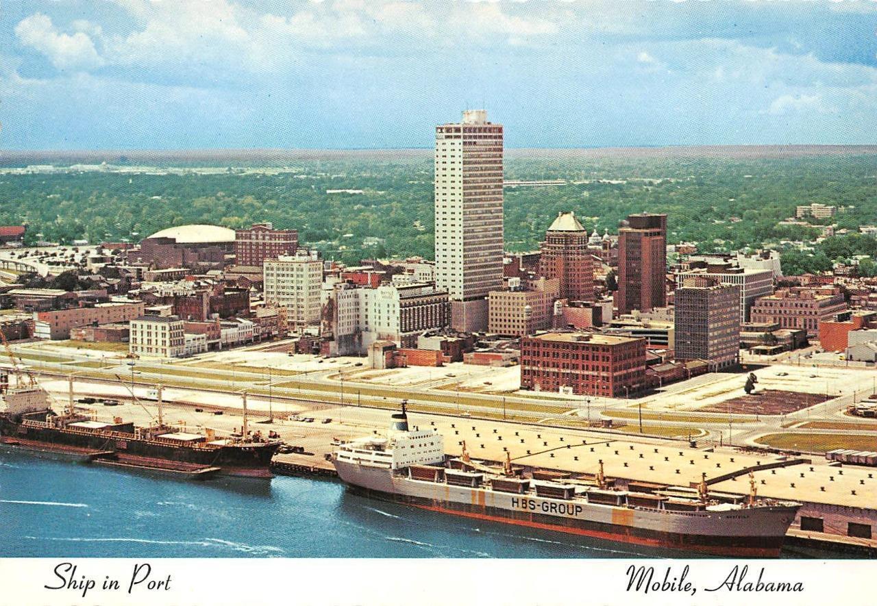 2~4X6 Postcards Mobile, AL Alabama CARGO SHIPS~STATE DOCK & SHIPYARD ...