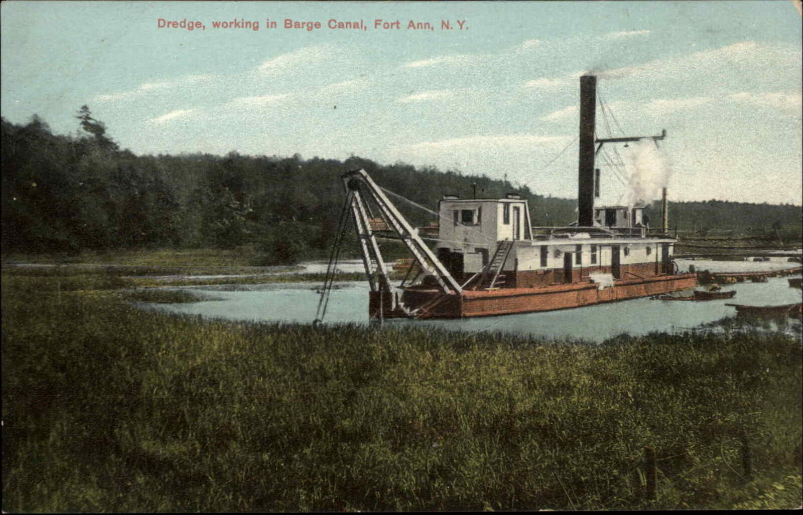 Port Ann New York NY Barge Canal Dredge Ship c1910 Vintage Postcard ...