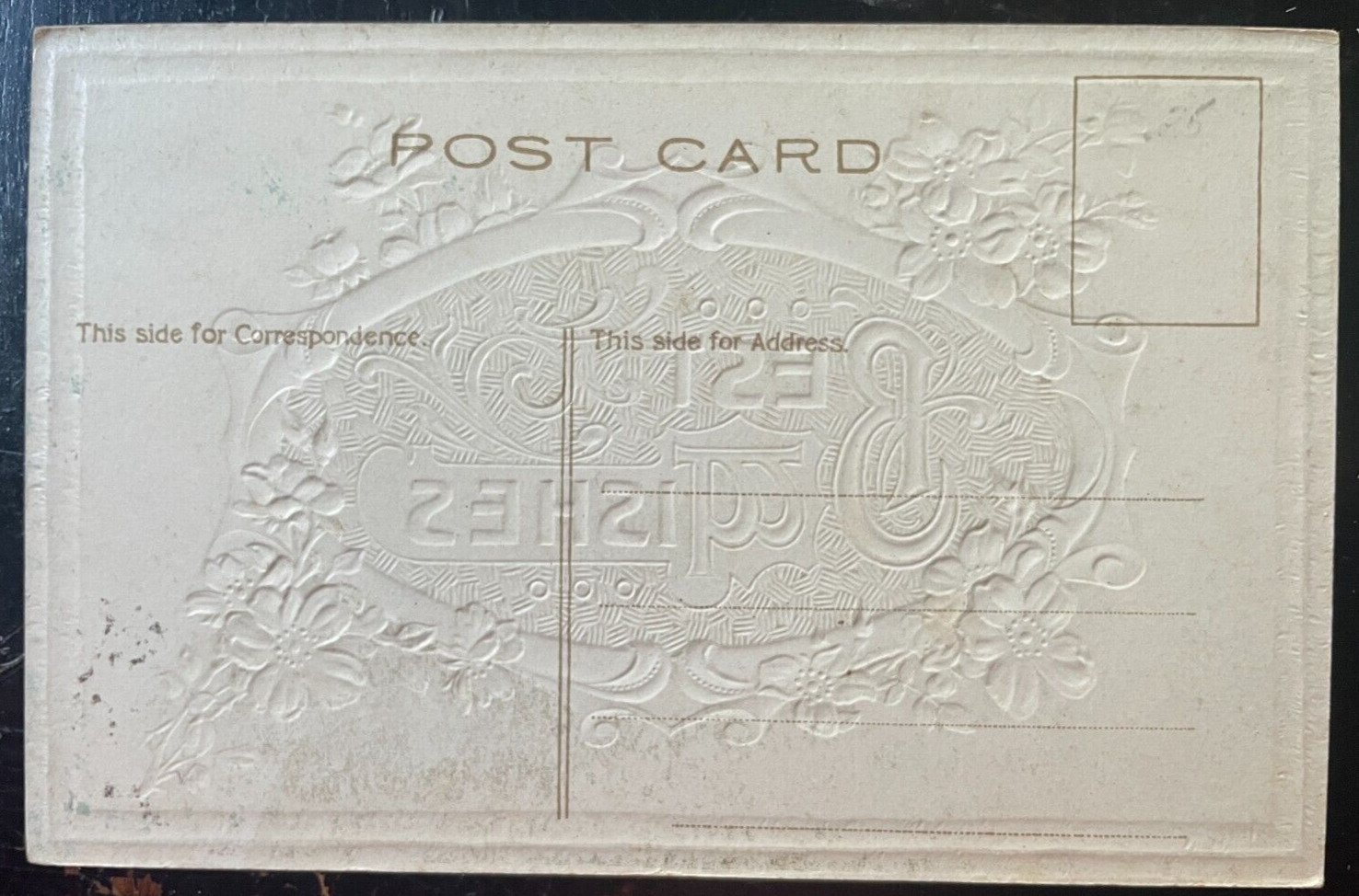 Vintage Victorian Postcard 1910 Best Wishes - Pink Roses & Gold Foil ...