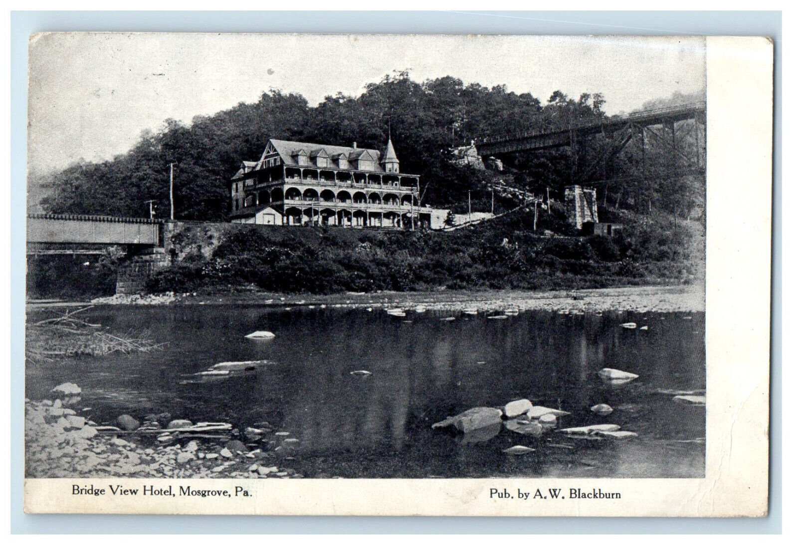 1909 Bridge View Hotel, Mosgrove Pennsylvania PA Bristol CT Postcard ...