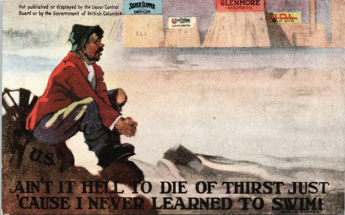 'Ain't It Hell To Die Of Thirst' Man Hobo Alcohol Prohibition Swim ...