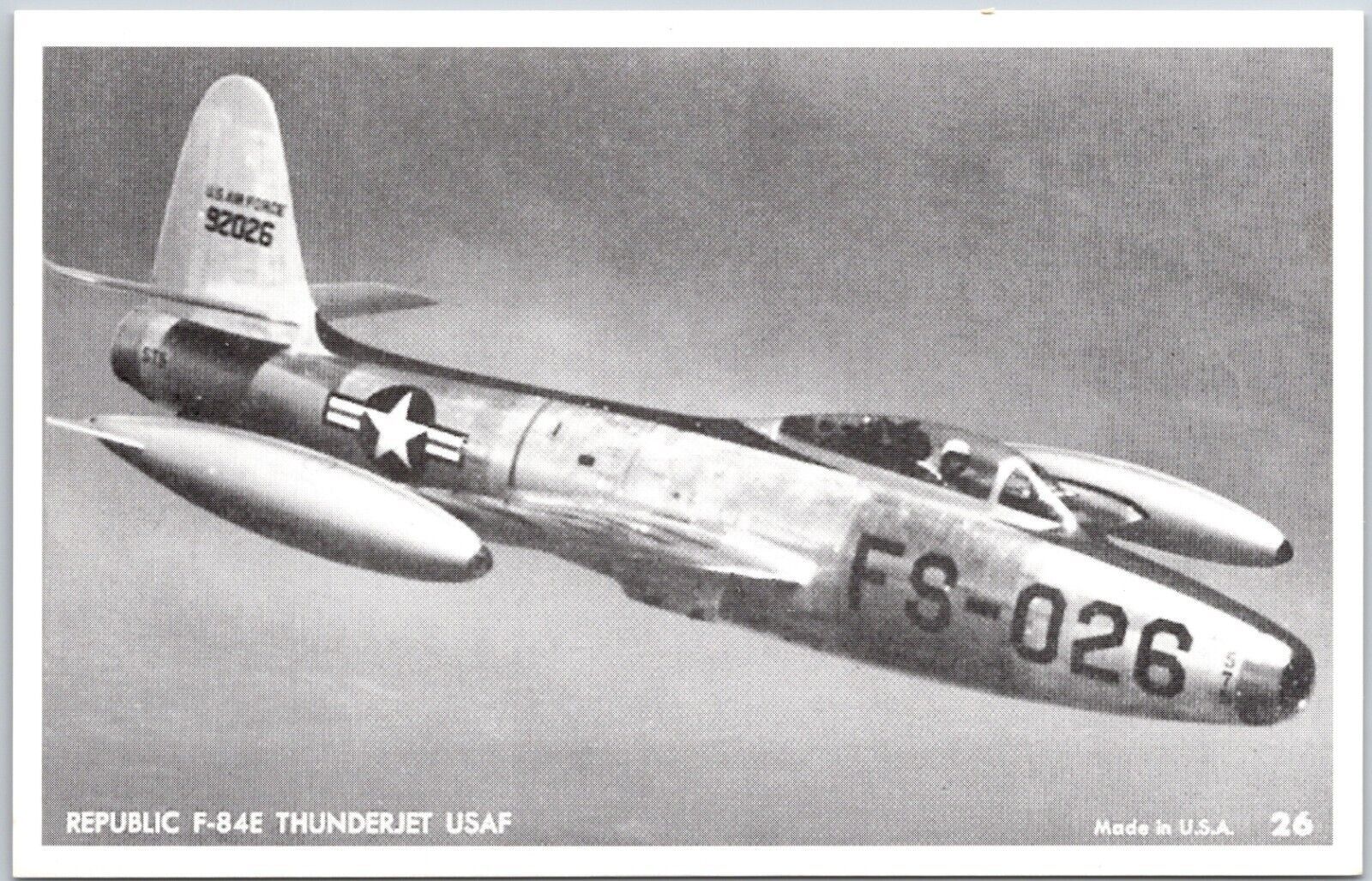Republic F-84E Thunderjet USAF Jet Fighter US Navy Airplane Vintage ...