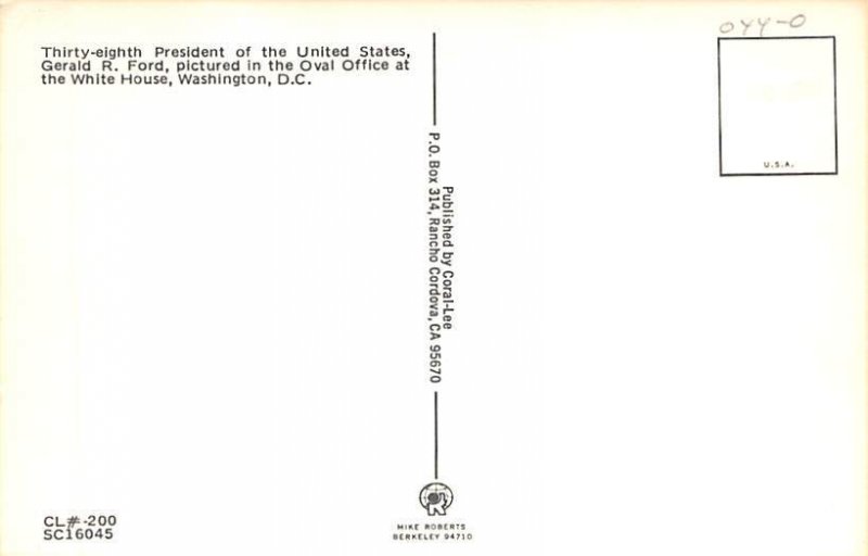 Gerald R. Ford Pictured of Oval Office White House Washington ...
