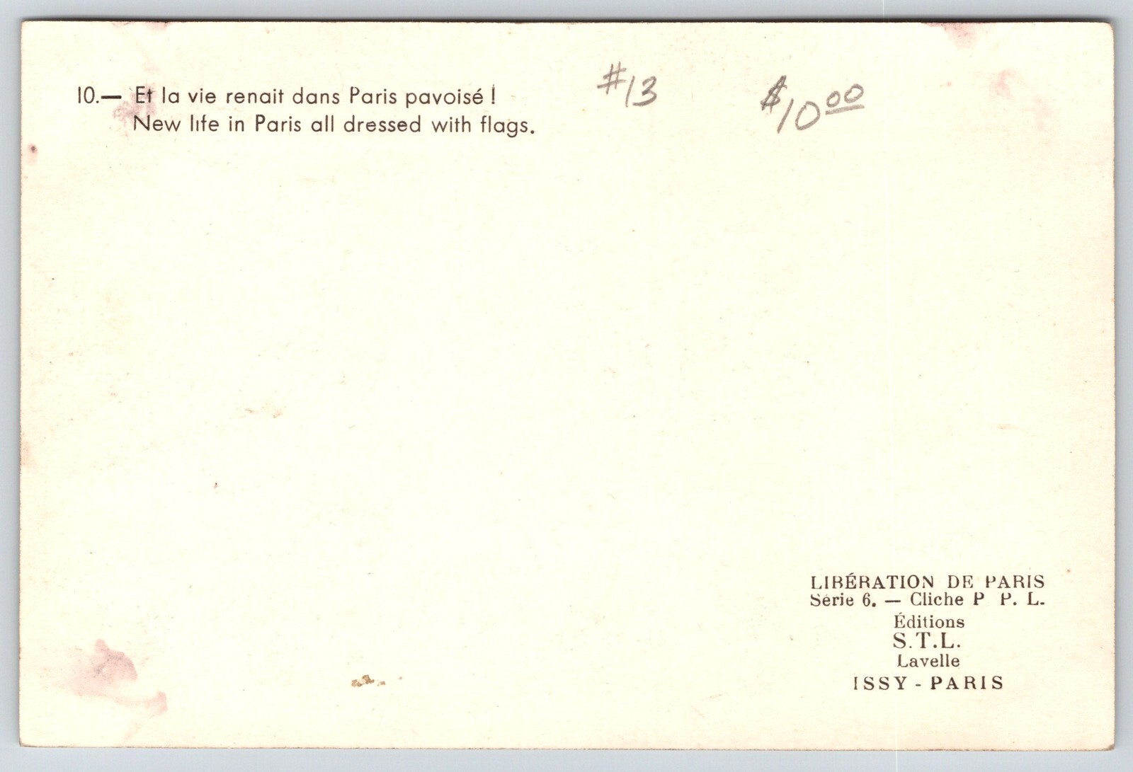 Patriotic WWII~Liberation Of Paris~Workman Replace Flags~Ladder~Stores ...