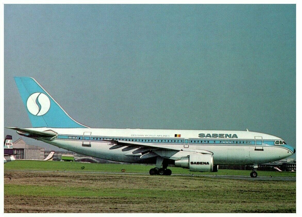 Sabena Belgian World Airlines Airbus 310 221 Airline Issued Postcard ...