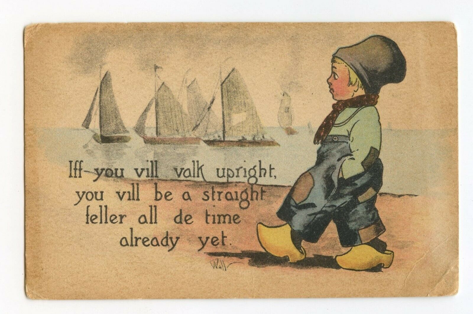 Postcard Iff You Vill Valk Upright You Vill Be Straight Standard View ...