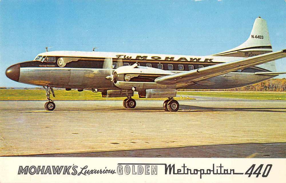 Mohawk Airlines Airplane Flight Routes Map Vintage Postcard JI657239 ...