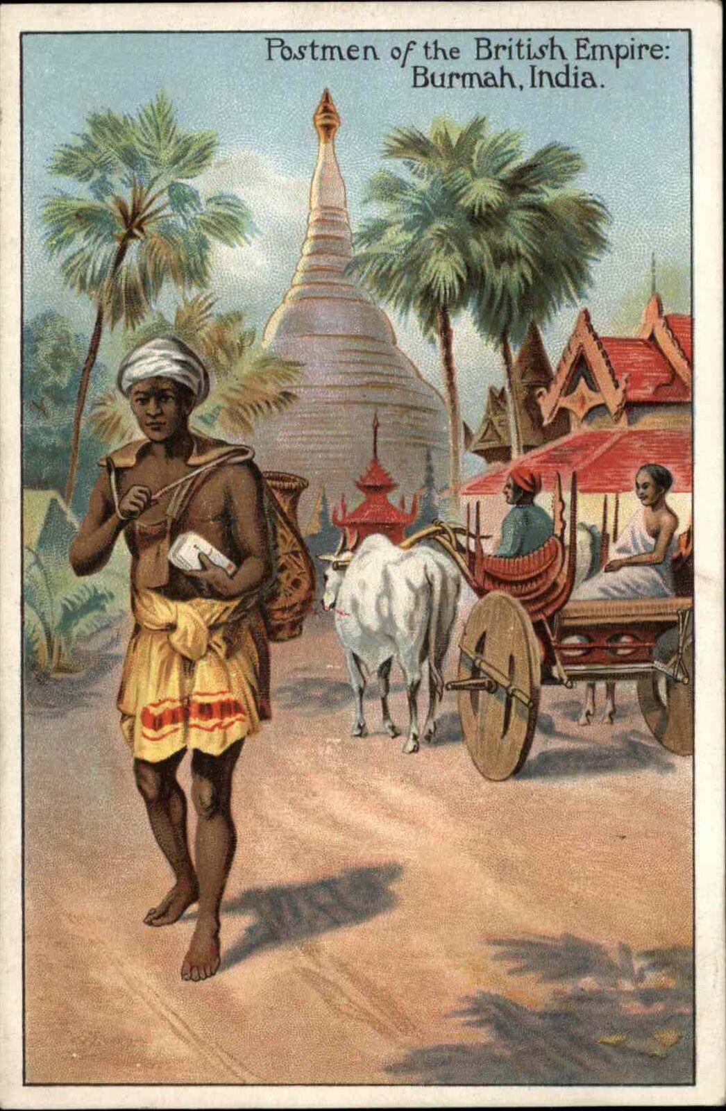 Burmah Burma India British Empire Postman Postal Worker Vintage ...
