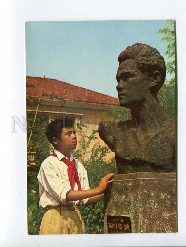 271693 VIETNAM HANOI Nguyen Van troi statue pioneer old photo postcard ...