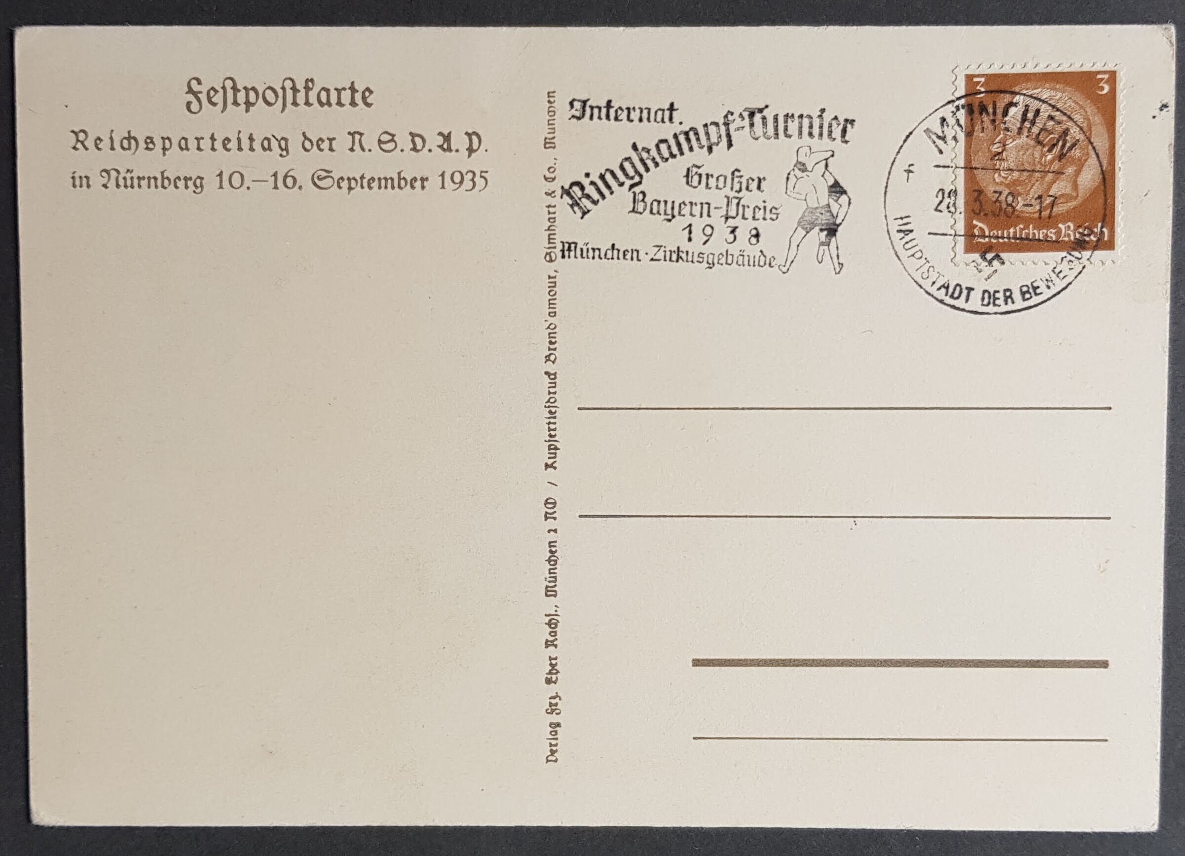 Germany Third Reich Original Postcard Nuremberg Rally 1935 Imperial ...