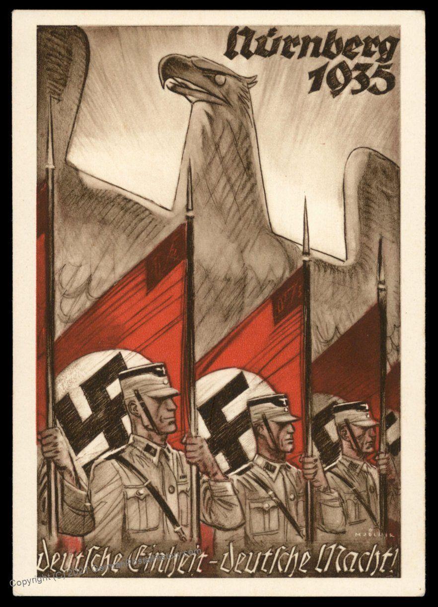 3rd Reich Reichsparteitag 1935 Rally Day Propaganda Card UNUSED 98160 ...