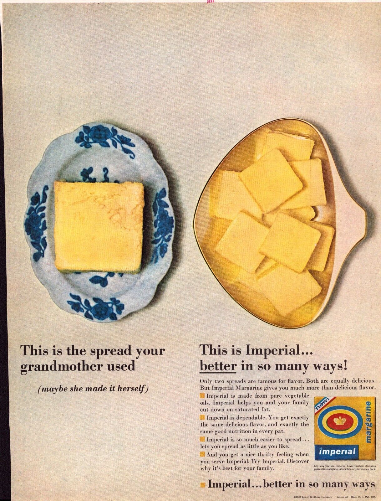 Vintage Print Ad -1963 for Imperial Margarine | Ephemera - Other ...