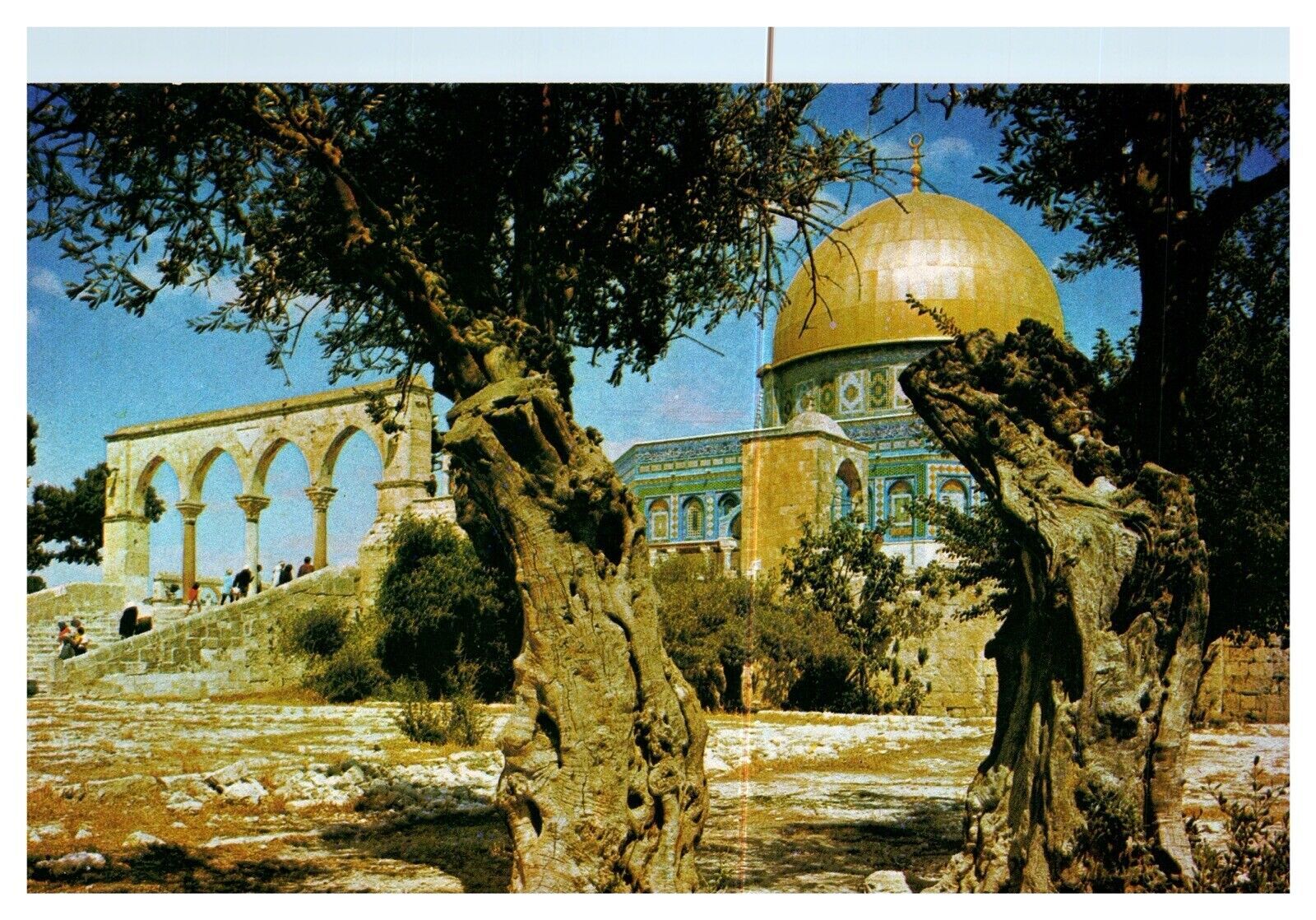 Jerusalem Historic Dome Rock Isreal Landscape Golden City Chrome ...