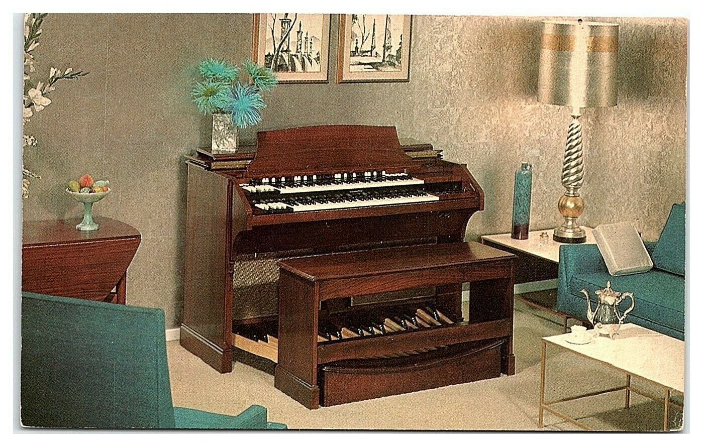 Hammond Model D-152 Console Organ Postcard *7E1 | Topics - Advertising ...