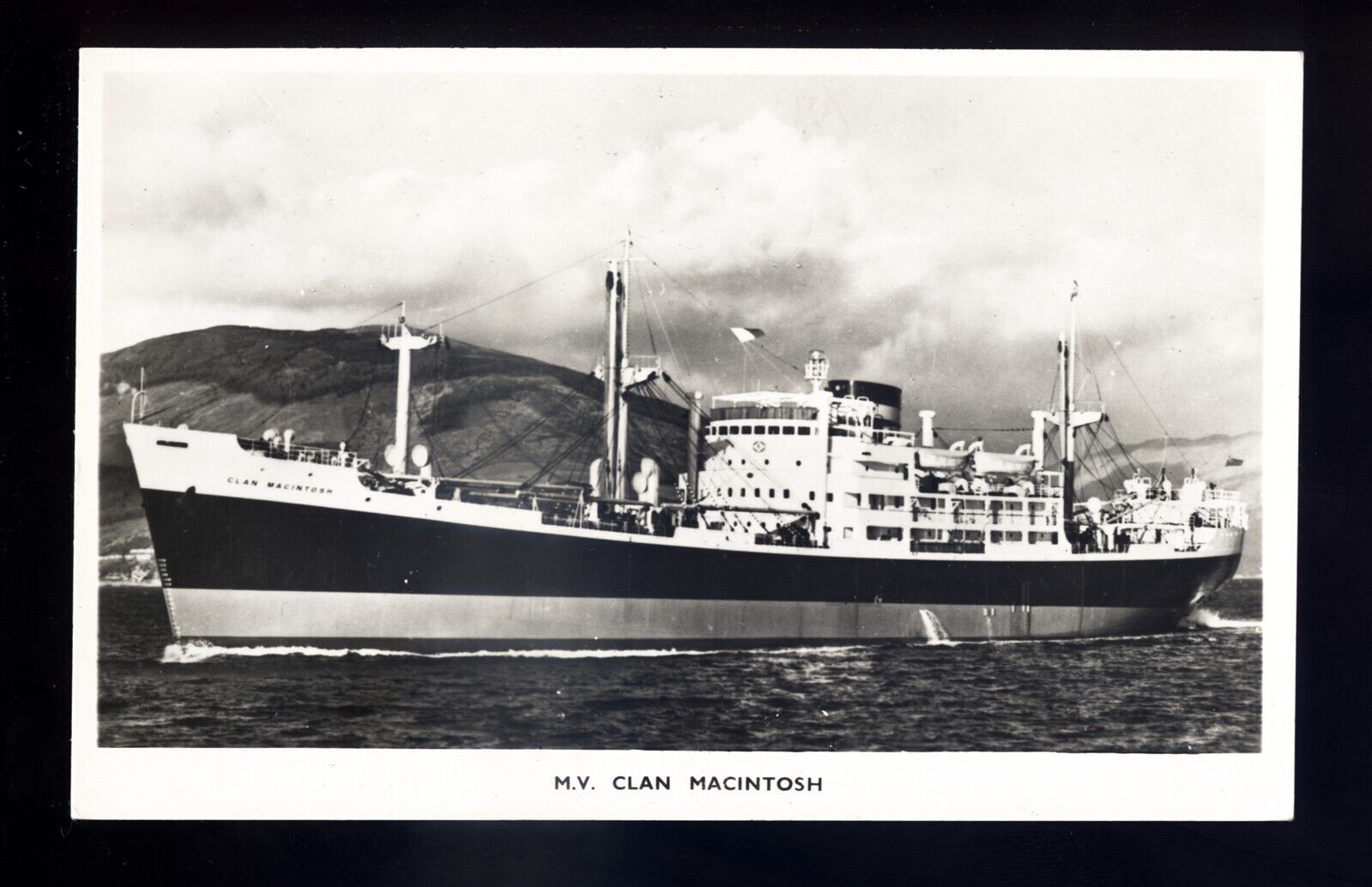 ca0808 - Clan Line Cargo Ship - Clan Macintosh - built 1951 - postcard ...