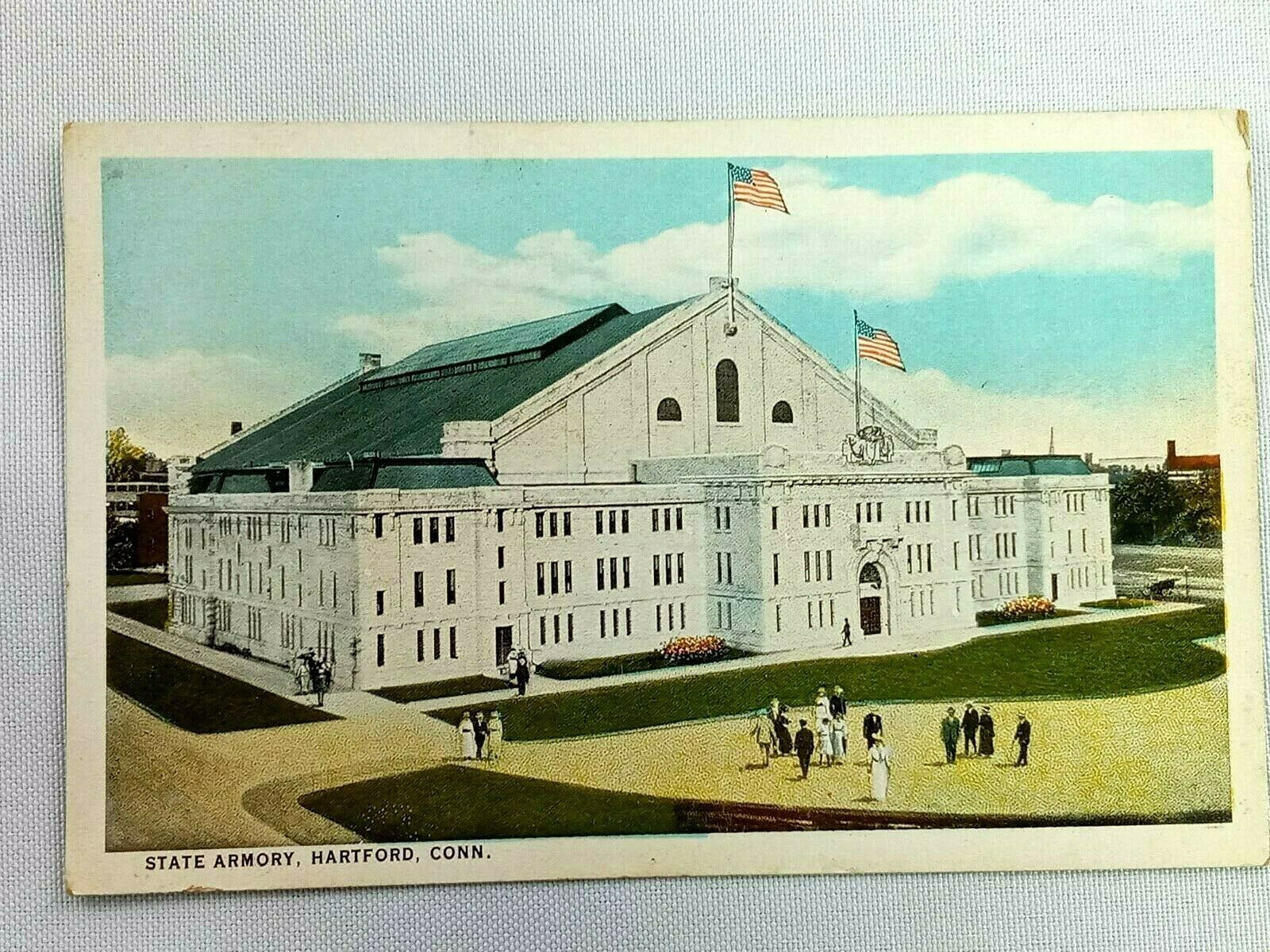 Vintage Postcard 1920's State Armory Hartford CT | United States ...
