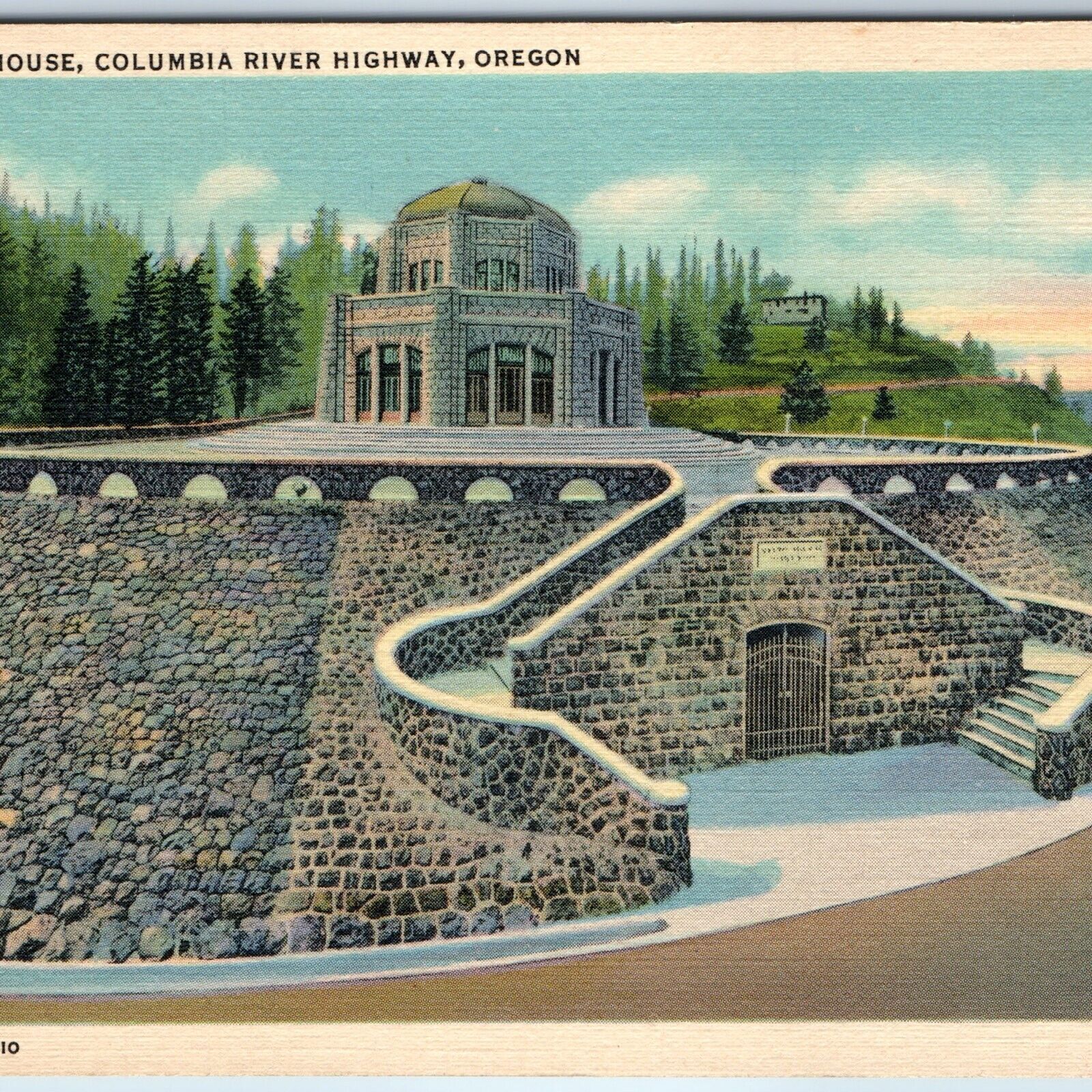 1937 Corbett, Multnomah County OR Vista House Crown Point Stone ...