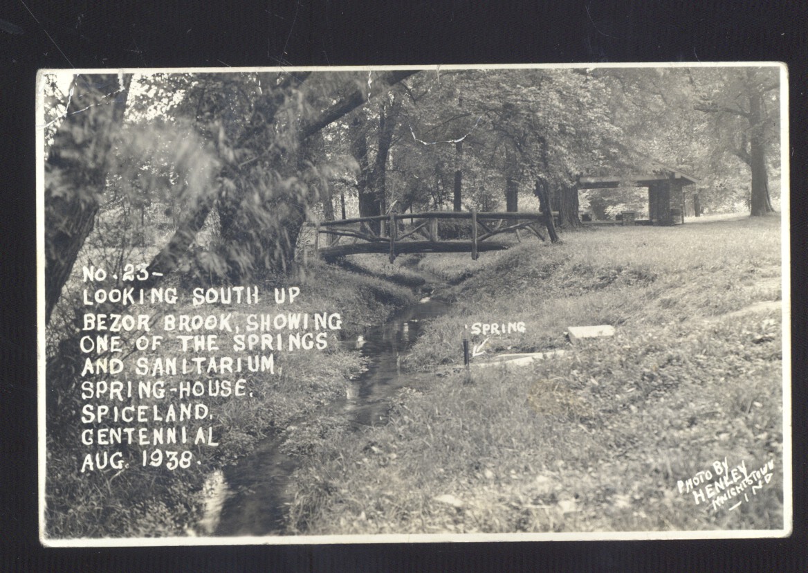 Rppc Spiceland Indiana Bezor Brook Spring Sanitarium Real Photo ...