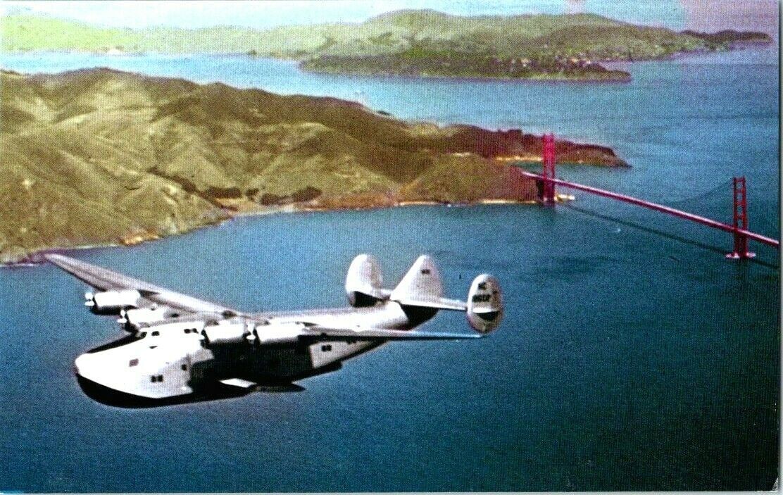 Pan American Airways Boeing 314 Exposition 1939 flying over Golden Gate ...