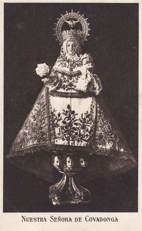 Our Lady Of Covadonga De Nuestra Senora Antique Spanish Religious Card ...