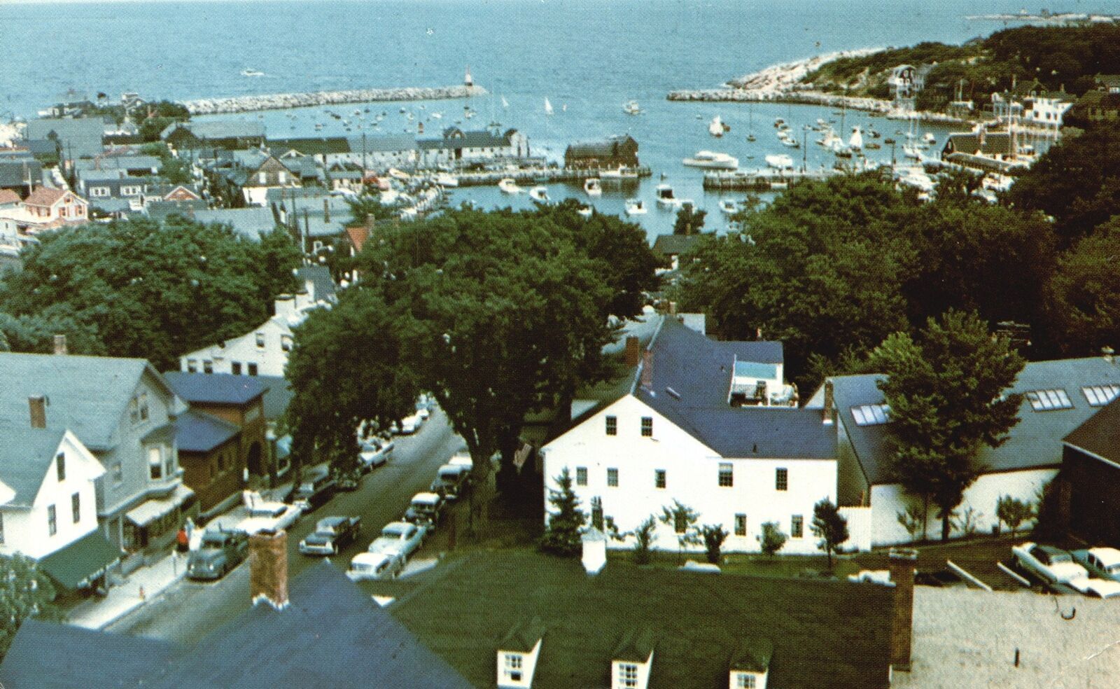 Vintage Postcard 1967 Rockport Harbor from The Old Sloop Cape Ann ...