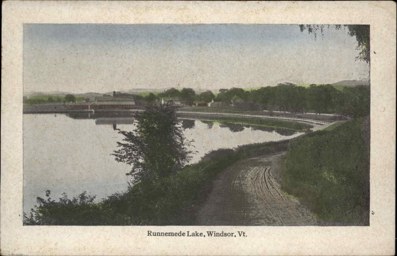 Windsor Vermont VT Runnemede Lake Bird's Eye View c1910 Vintage ...