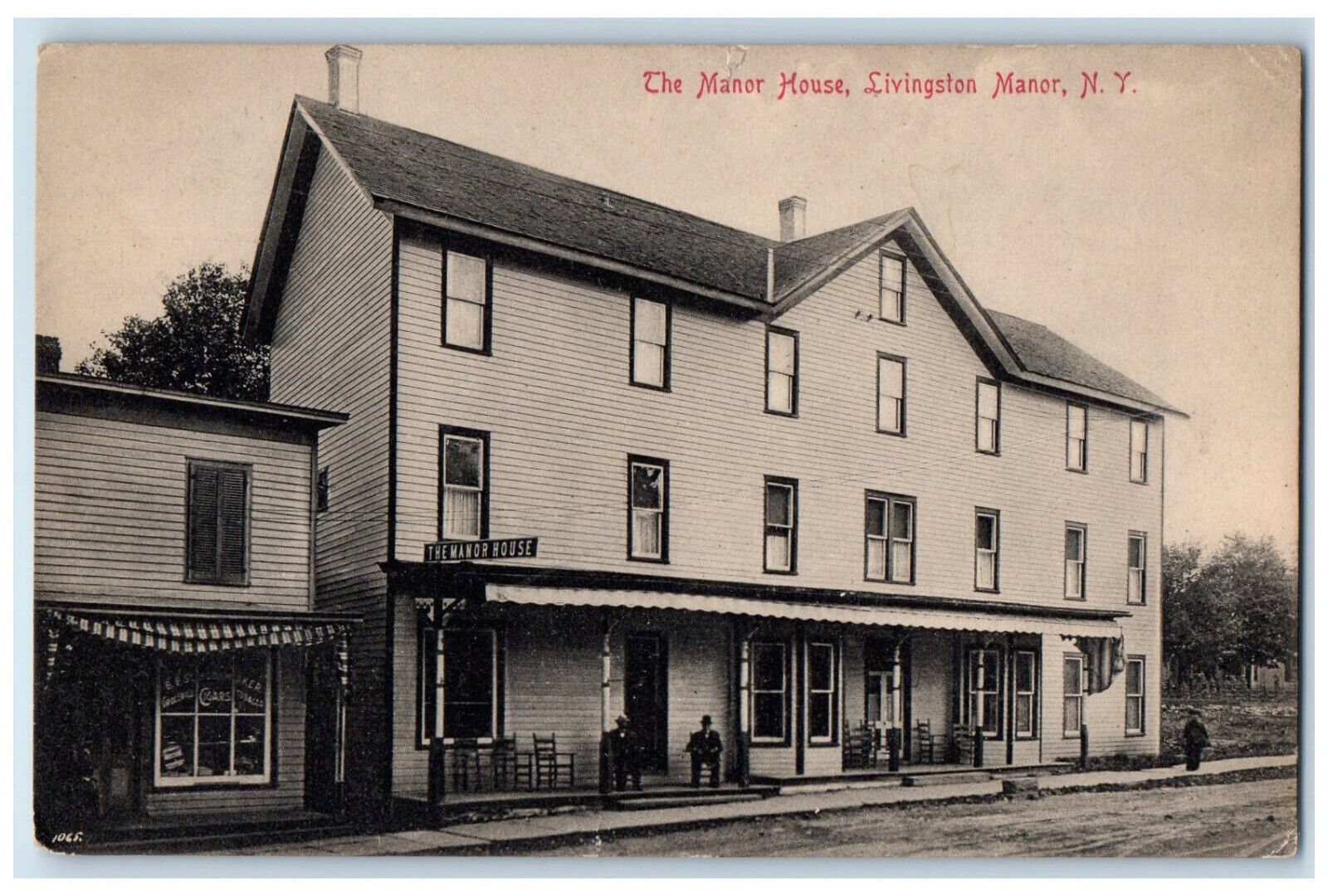 1917 The Manor House Livingston Manor New York NY RPO Posted Postcard ...