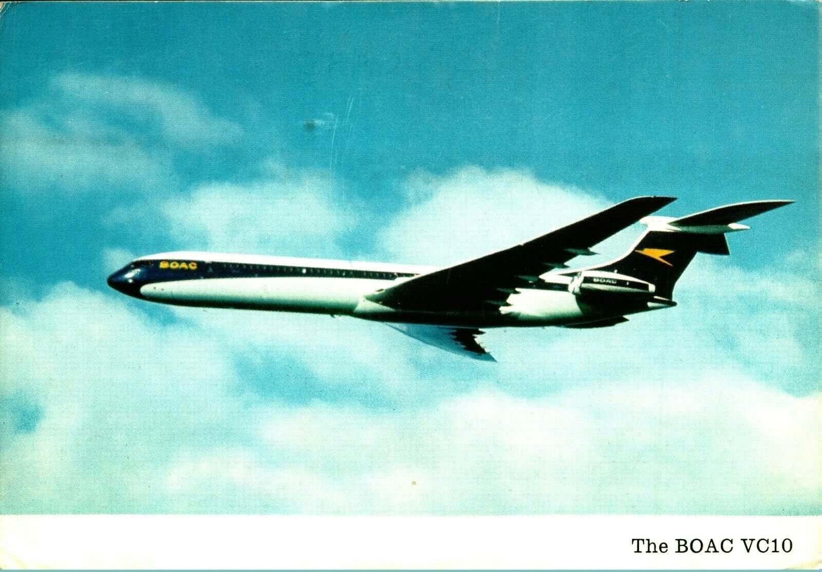 Postcard Jet Airliner BOAC Vickers VC10 in Flight 6X4 Chrome | Other ...