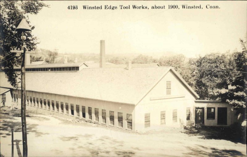 Winsted CT Edge Tool Works Factory About 1900 c1930 Real Photo Postcard ...
