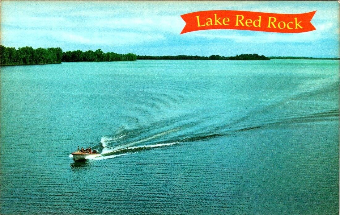 IA, Iowa LAKE RED ROCK RECREATION AREA Boat/Boating ca1960's Chrome ...