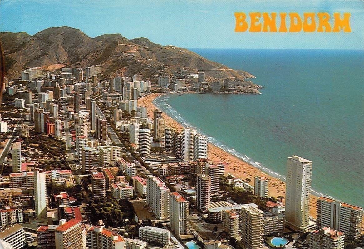 Spain Benidorm Vista Aerea Playa, Beach Air view Plage Panorama ...