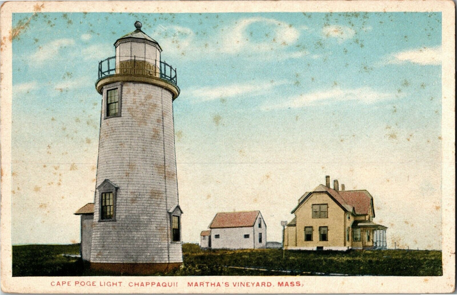 Cape Poge Light, Chappaquiddick Martha's Vineyard MA Vintage Postcard ...