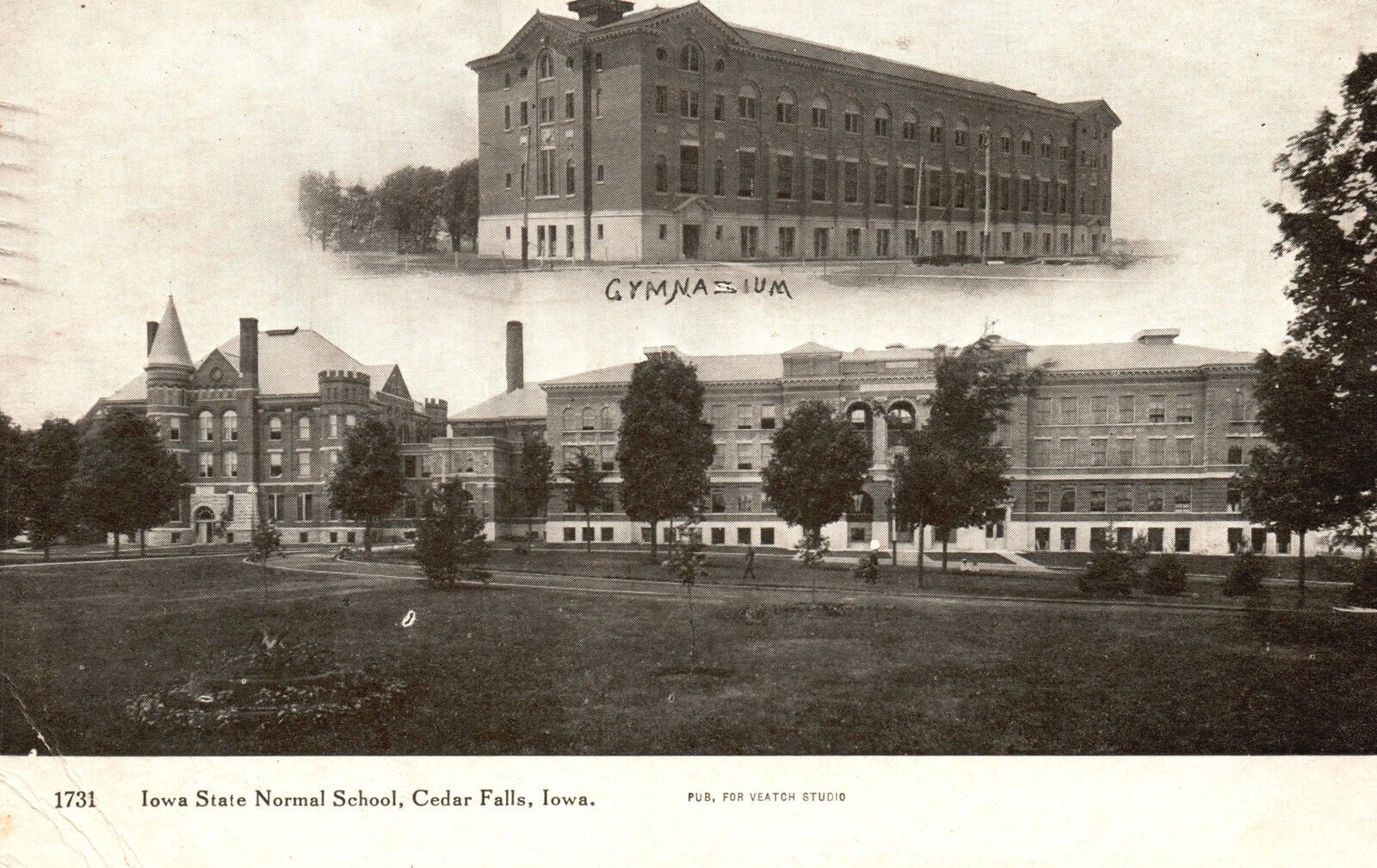 Vintage Postcard 1907 Gymnasium Iowa State Normal School Cedar Falls ...