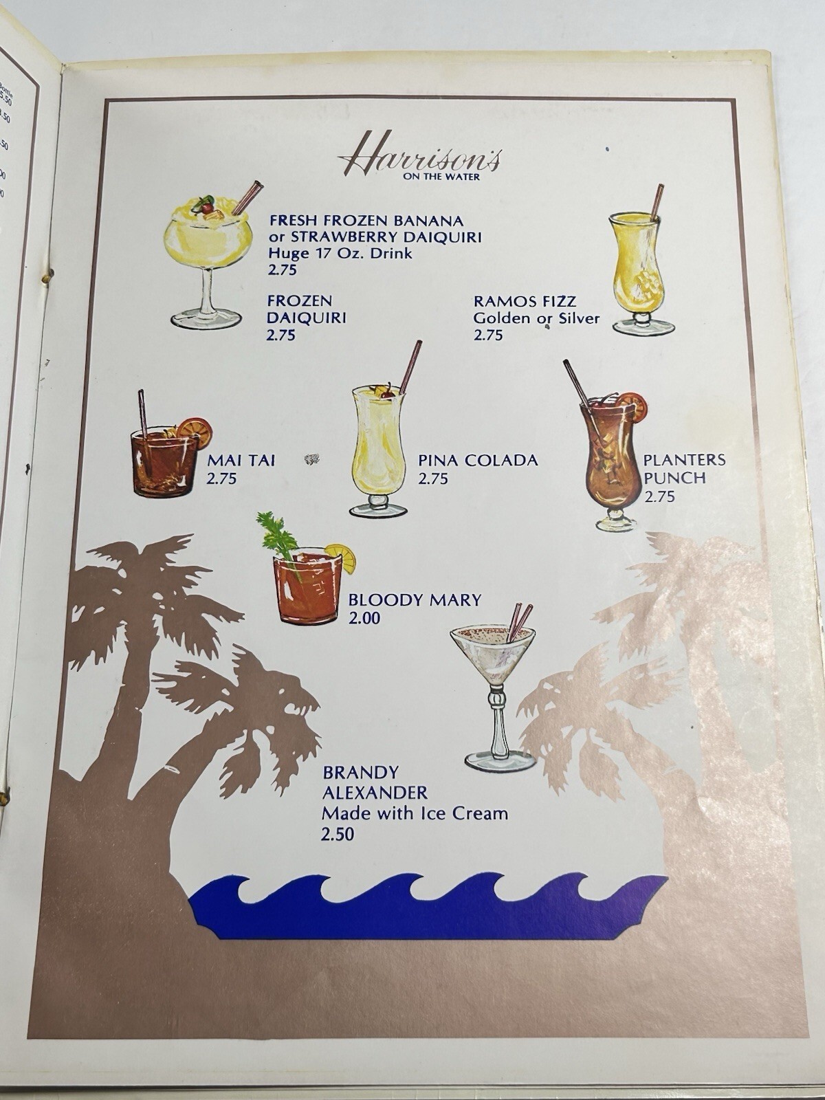 Harrison’s Restaurant Vintage Menu Fort Lauderdale FL | Ephemera ...