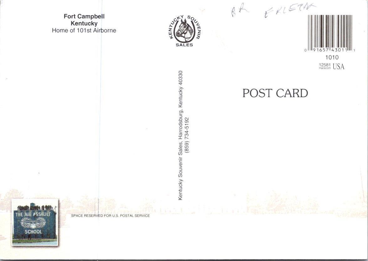 Fort Campbell, Kentucky AIR ASSAULT SCHOOL~101st Airborne 4X6 MILITARY ...