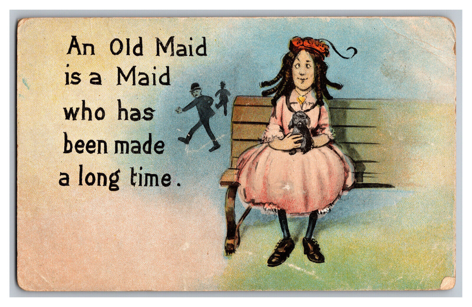 Postcard An Old Maid Is A Maid Who Has Been Made A Long Time Standard ...