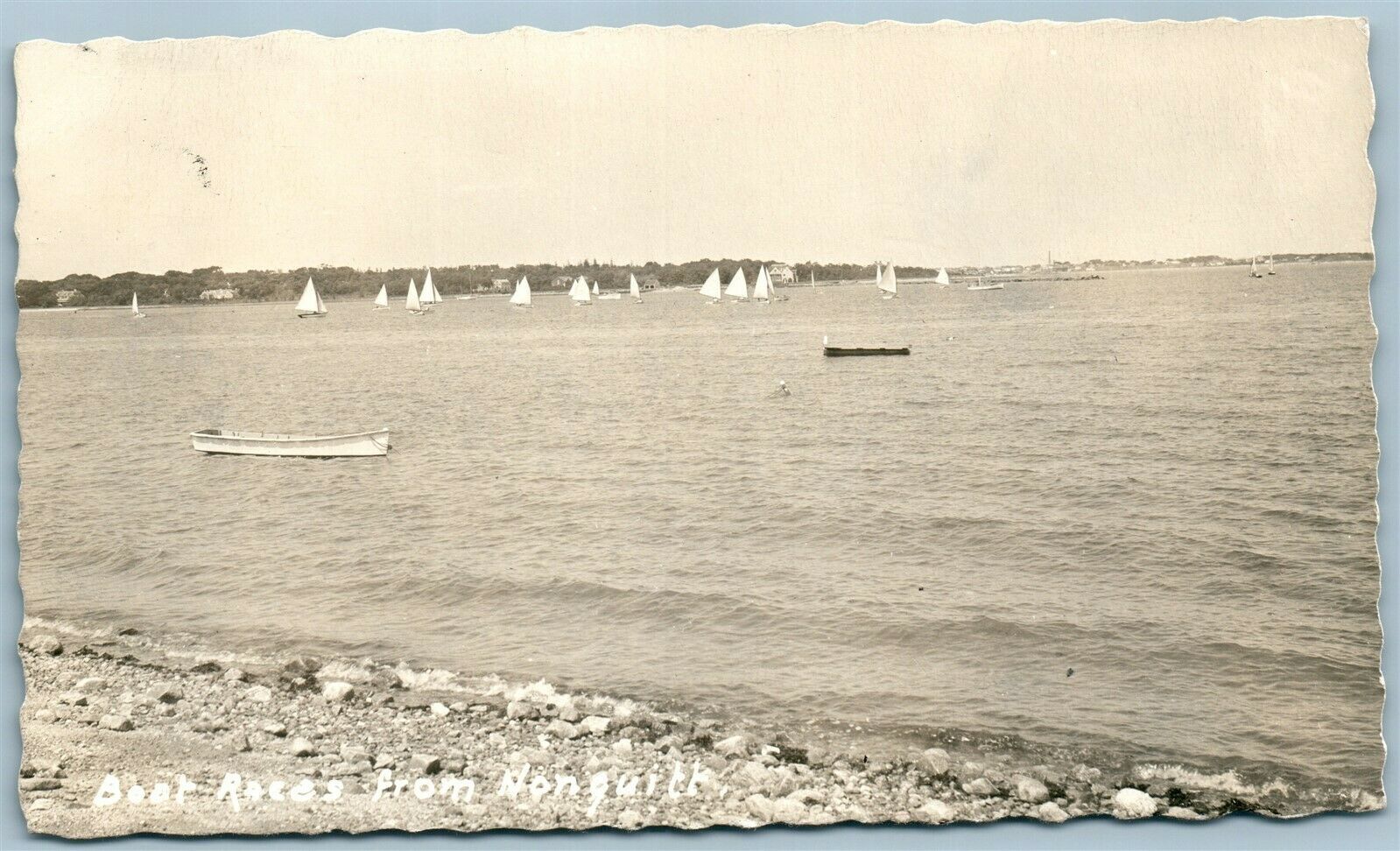 Nonquitt MA Boat Races Vintage Real Photo Postcard Rppc | United States ...