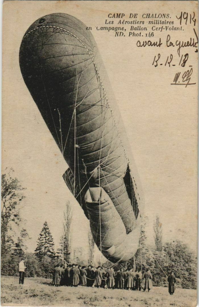 PC Camp DE Chalons Ballon Cerf Volant Zeppelin Balloon Aviation (A19070 ...